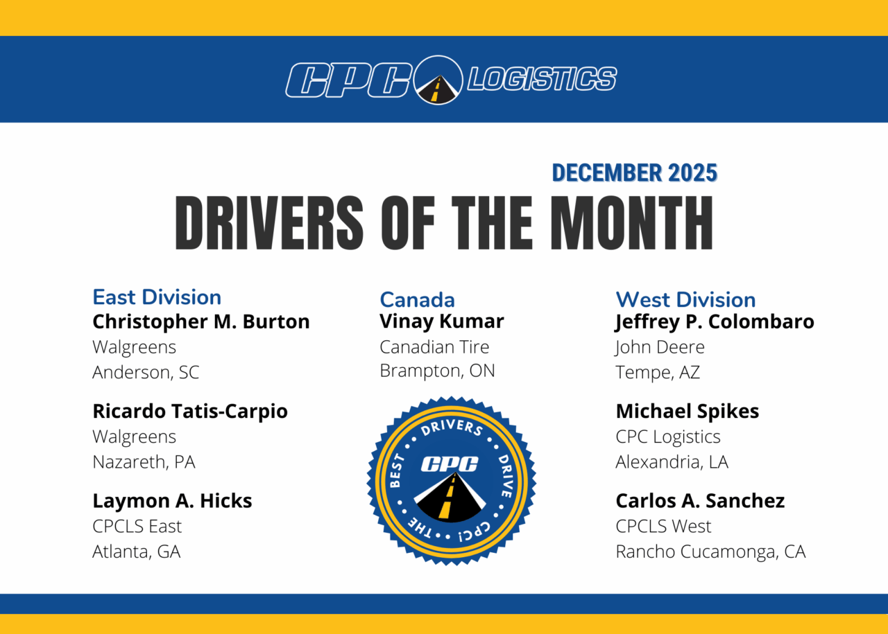 Drivers of the Month: December 2025 - CPC Logistics